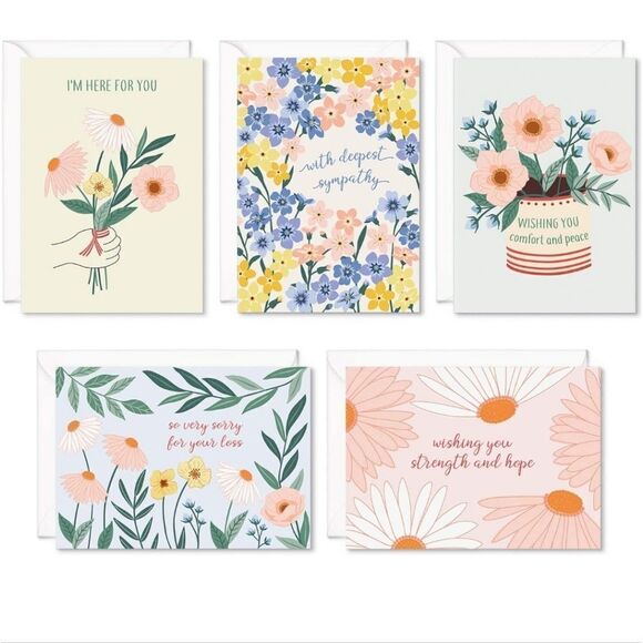 Office | Nibbeautiful Sympathy Cards Assortment 25 With Envelopesin ...